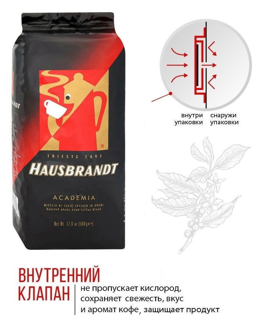 Кофе в зернах Hausbrandt Академия (Academia) 0.5кг